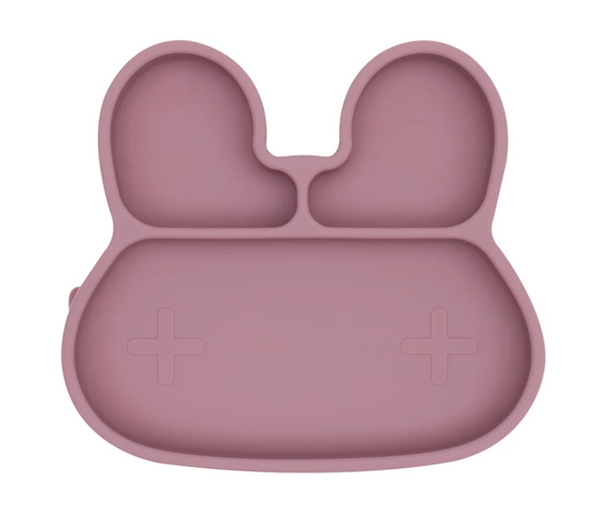 We Might be Tiny Bunny Suction Plate - Dusty Rose – Scarlett Tippy Toes